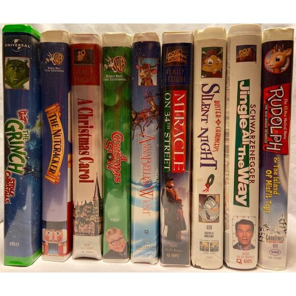Various | Media | 9 Vhs Family Christmas Movie Lot Carol 34th Story ...